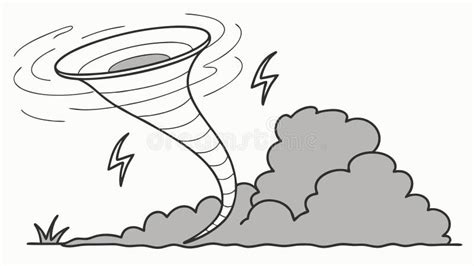 Tornado Storm Cloud Severe Weather And Natural Disaster Vector Design Generative Ai Stock