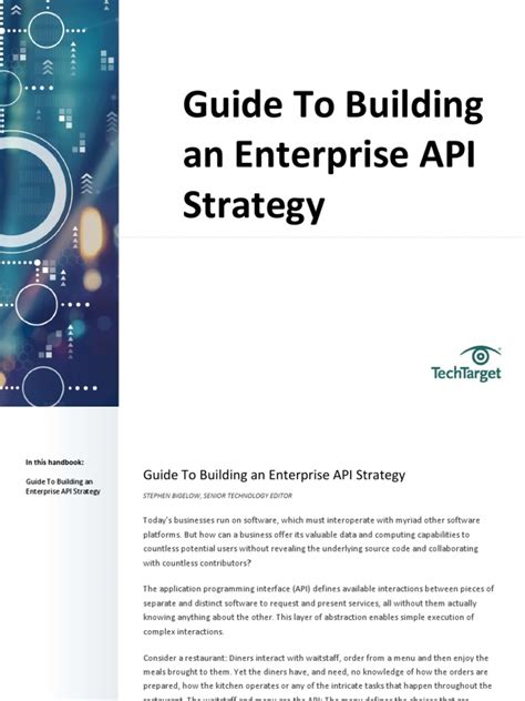 Guide To Building An Enterprise Api Strategy Pdf Representational State Transfer Cloud