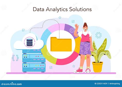 Big Data Analytics Big Data From Different Sources Chart Or Graph Stock Vector Illustration