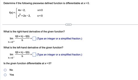 Solved Determine If The Following Piecewise Defined Function