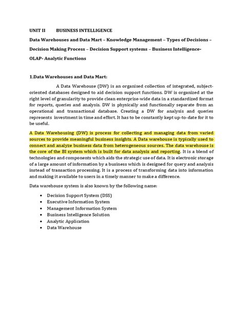 business analytics pdf data warehouse business intelligence
