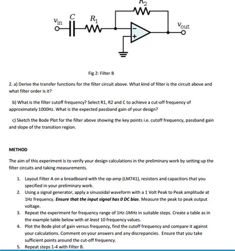 Solved Derive The Transfer Functions For The Filter Circuit