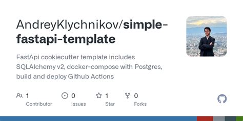 github andreyklychnikov simple fastapi template fastapi cookiecutter