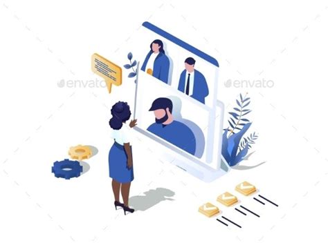 financial analytics concept 3d isometric web scene people working with