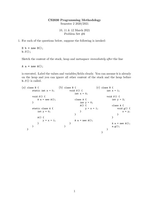 recitation 06 cs2030 programming methodology semester 2 2020 10 11