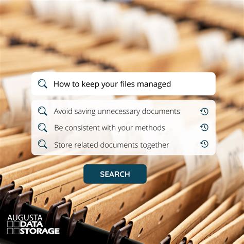 Tips For Organizing Your Office File Storage Area Augusta Data Storage