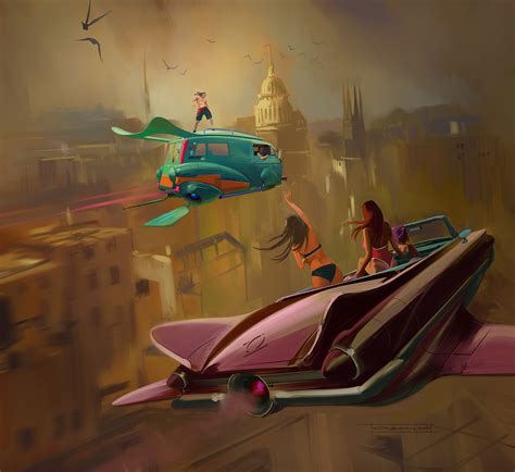Skysurfin Sci Fi Art Sci Fi Girl Art Girl Camper