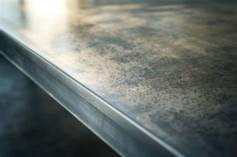 Closeup Of A Metallic Surface Reflecting Light In A Modern Industrial Space During The Day