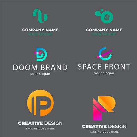 premium vector set of technology code logo icon abstract circuit