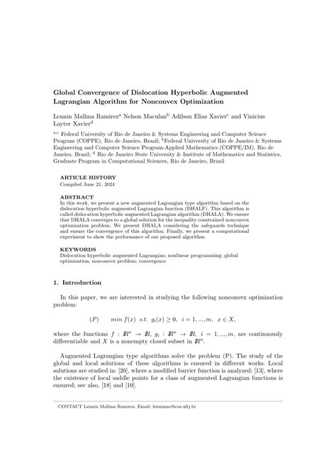 pdf global convergence of dislocation hyperbolic augmented lagrangian