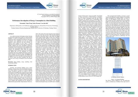 Pdf Performance Investigation Of Energy Consumption In A Hotel Building