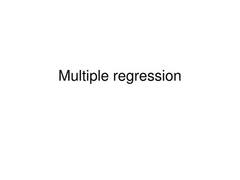 Ppt Multiple Regression Analysis For Data Interpretation Powerpoint