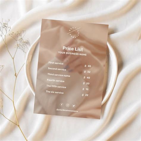 Nails Price List Template Aesthetic Nail Artist Price List Canva