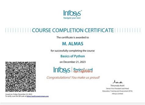 M Almas On Linkedin Python Infosys Codingjourney
