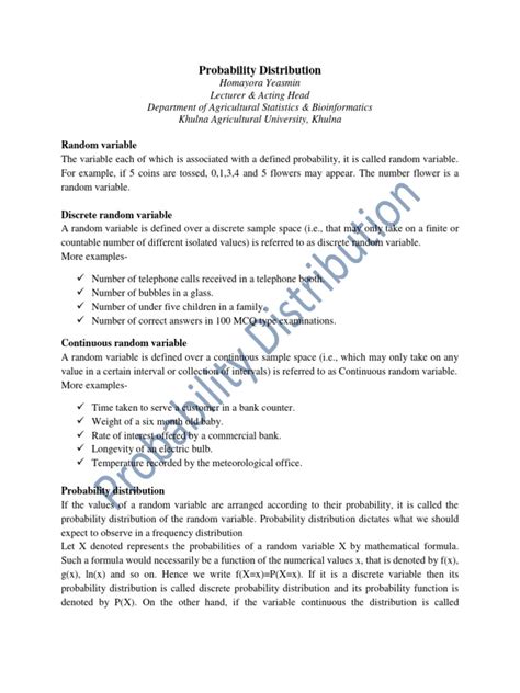 Probability Distribution Download Free Pdf Probability Distribution