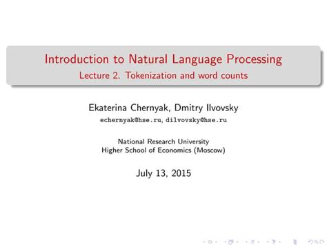 Intro To Nlp Lecture 2 Ppt