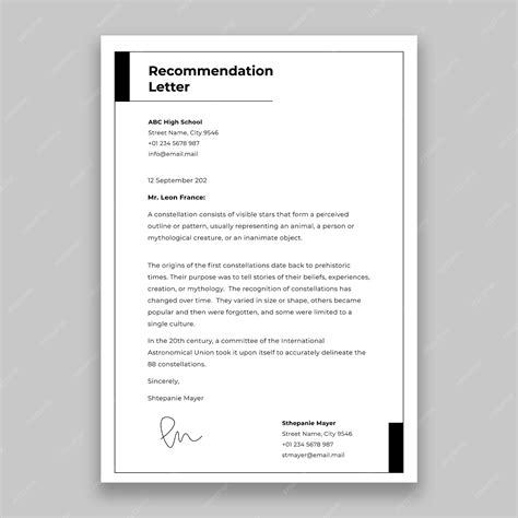 Brilliant Tips About Letter Of Recommendation Template 2 Page Cv Free