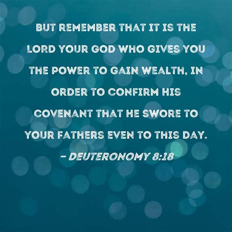 Deut 8 18