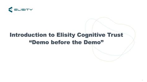 Dana Yanch On Linkedin Introduction To Elisity Cognitive Trust Before The Demo