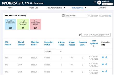 viewing execution step results in worksoft results ui