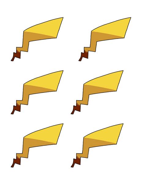 Printable Pikachu Tail
