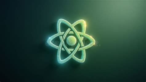 Atomic Structure In Space A Visual Representation Of Quantum Physics Stock Illustration