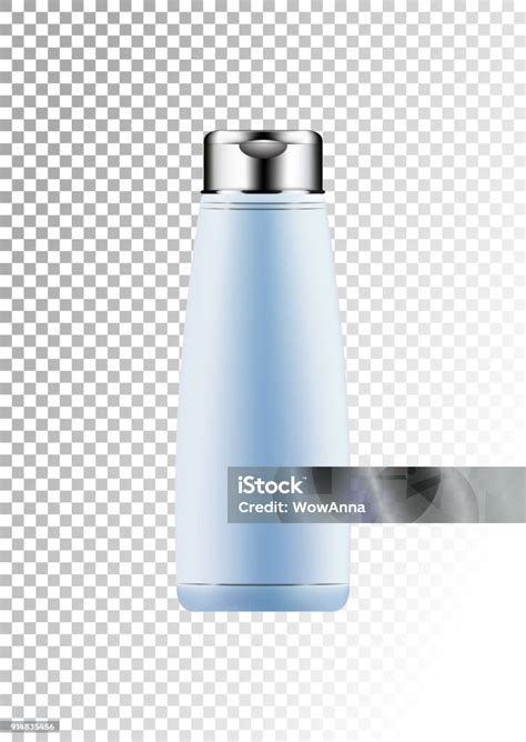 벡터 빈 은색과 파란색 패키지 화장품 튜브 및 로션 샤워 젤 샴푸 헤어 크림에 대 한 병 플라스틱 용기 백색 투명 한 배경에 고립의 현실 이랑 0명에 대한 스톡 벡터 아트