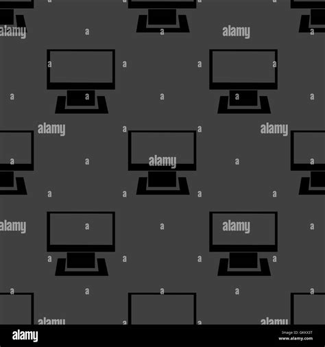 computer web icon flat design seamless gray pattern stock vector