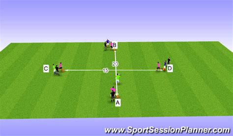 Footballsoccer Diamond Passing Drill Technical Passing And Receiving Difficult