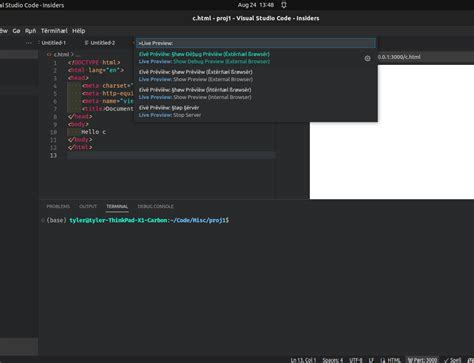 not all commands visible when live preview web view is active · issue