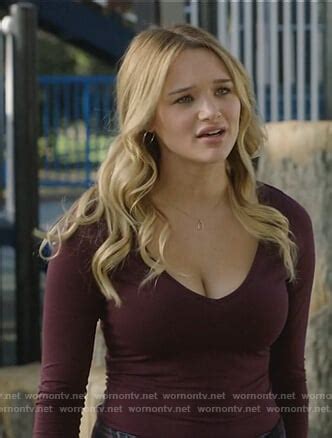 Wornontv Clementines Purple V Neck Top On Life In Pieces Hunter