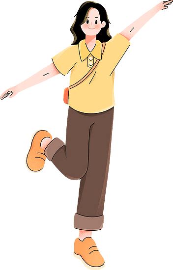 炫彩大动态人物 张开双手的女孩