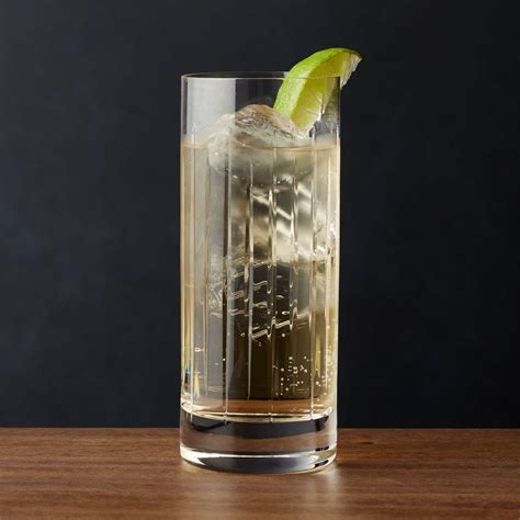 Crate And Barrel Vance Cut Glass Highball Glass Set Of 4 Zola