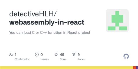 Github Detectivehlhwebassembly In React You Can Load C Or C