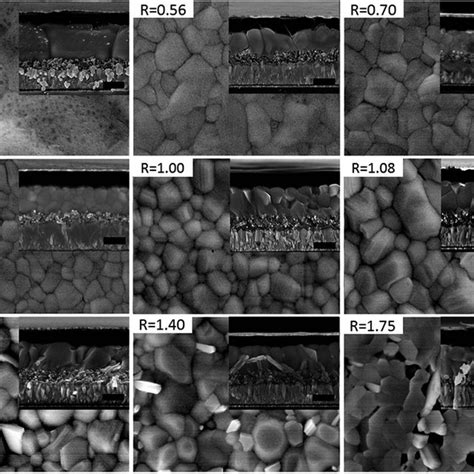 Surface SEM Images And Cross Section Insets SEM Images Of Different Download Scientific
