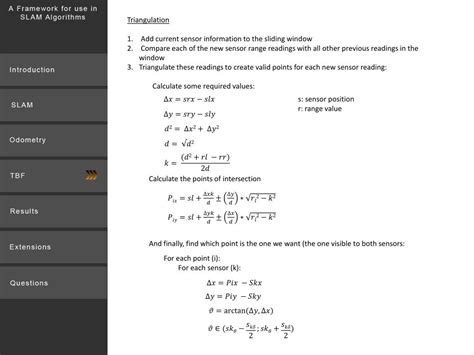 PPT A Framework For Use In SLAM Algorithms Principle Investigator Shaun Egan PowerPoint