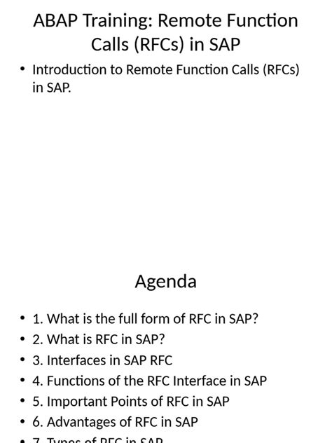 Abap Rfc Training Pdf