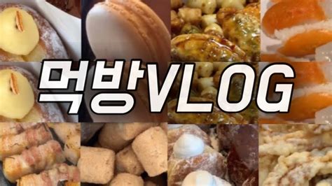 먹방 브이로그 디저트 먹방 불닭 과자 먹방 도넛 먹방 크림빵 먹방 초코케이크 마카롱 아이스크림 탕수육 닭강정 피자 연어 육회 삼육두유크리스피롤 초밥등 Youtube