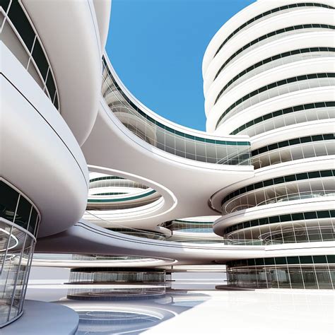 미래 지향적인 건물 101 3d 모델 99 Max Free3d