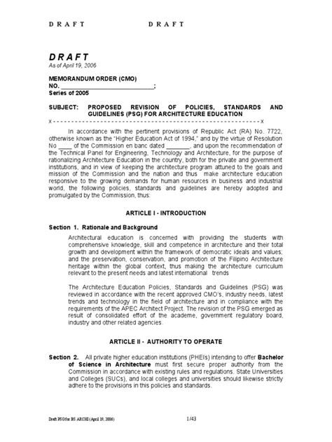 Ched Curriculum Arki Download Free Pdf Architect Design