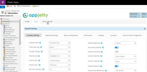 How To Configure The Entity Calendar In Dynamics 365 CRM Custom Calendar Plugin AppJetty Blog
