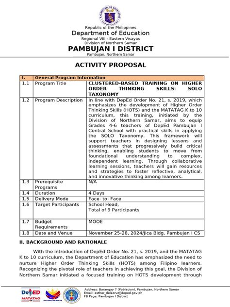 clustered based training activity proposal pdf learning critical thinking