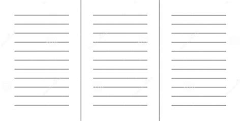 Three Column Notepad Layout For Planning Organizing Stock Illustration Illustration Of