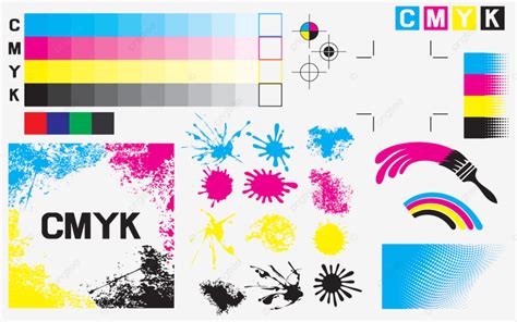 Cmyk Printing Vector Art Png Cmyk Press Marks Printing Color Test