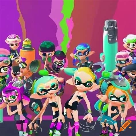 Poster Of Splatoon Characters On Craiyon