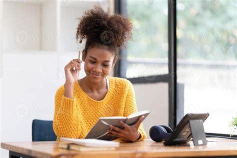 Asian Girl Student Online Learning Class Study Online Video Call Zoom