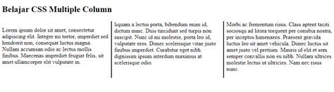 Membuat Kolom Mirip Koran Pada Html Dengan Css Multiple Column