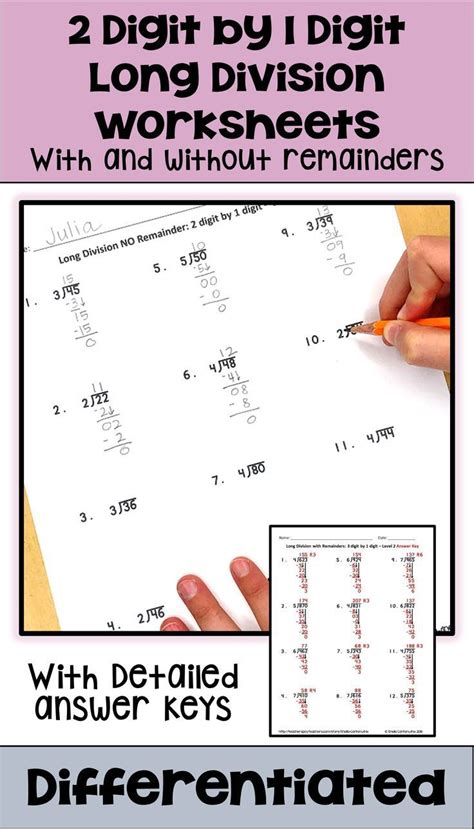 Common Core Long Division Worksheets