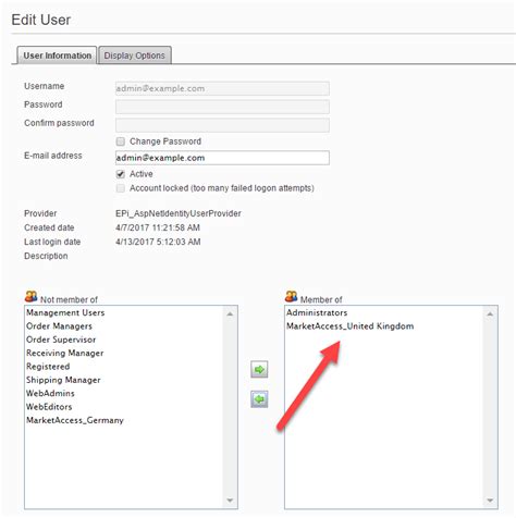 Restricting Access To Episerver Commerce Markets For Specific Users David
