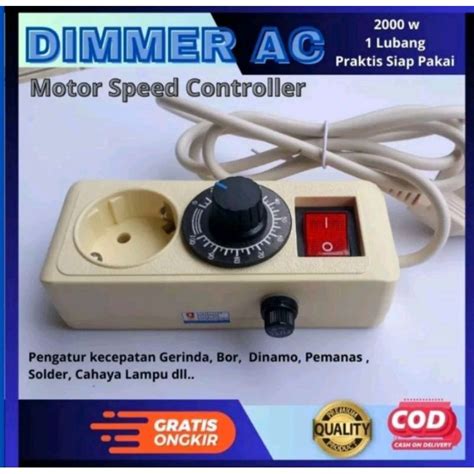 Jual Dimmer SCR 2000 W Dimer Motor Speed Controller Pengatur Kecepatan Gerinda Bor Stop